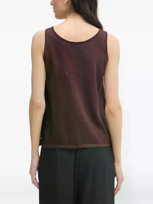 Joseph Ribkoff Embellished Open-knit Tank Top