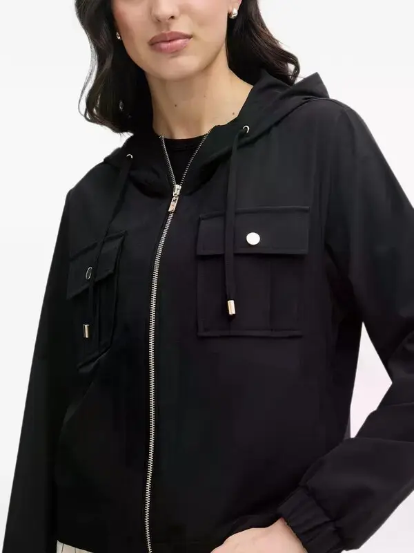Joseph Ribkoff Hooded Flap-pocket Jacket