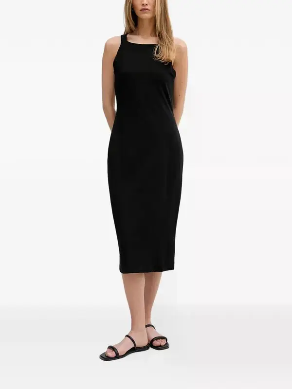 Dkny Logo-strap Sleeveless Midi Dress