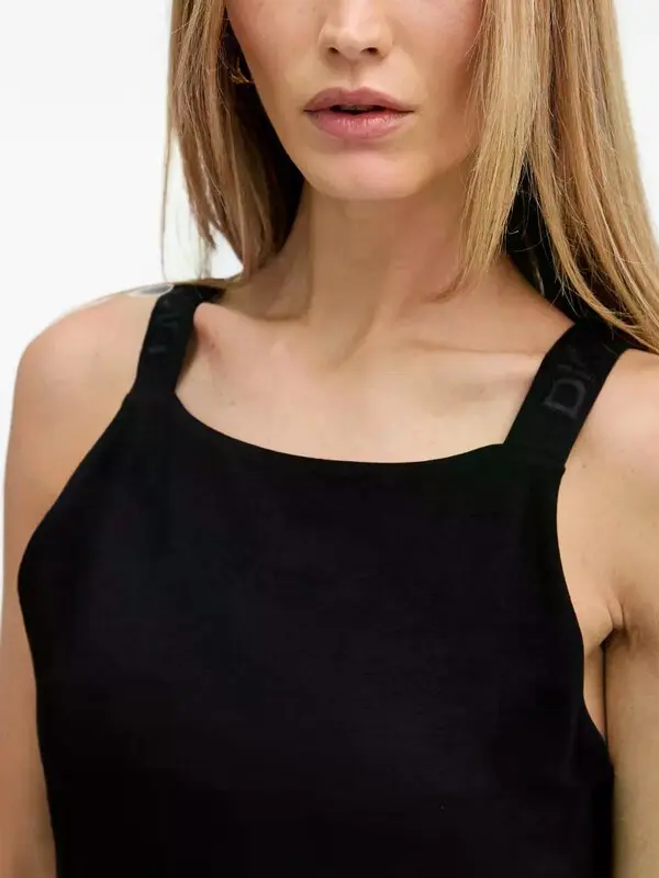 Dkny Logo-strap Sleeveless Midi Dress
