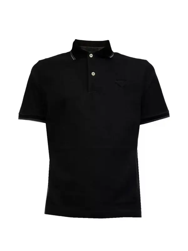 Prada Logo-patch Short-sleeve Polo Shirt