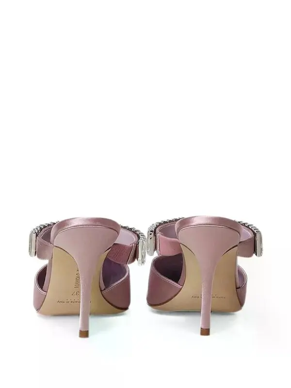 Manolo Blahnik Crystal Embellished Pointed-toe Stiletto Sandals