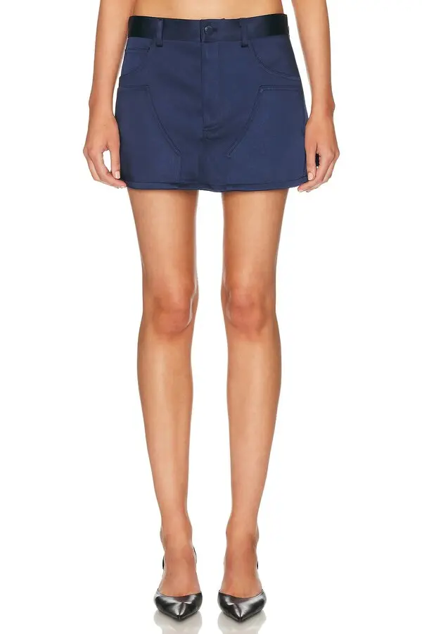 Renggli Satin Cargo Skirt - Midnight