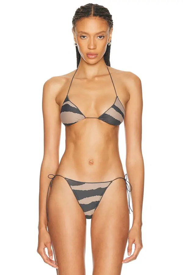 TROPIC OF C The C Praia Bikini Top - Zebra