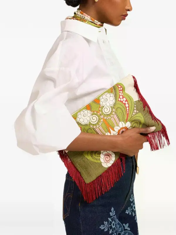 La DoubleJ Hand Pochette With Fringes