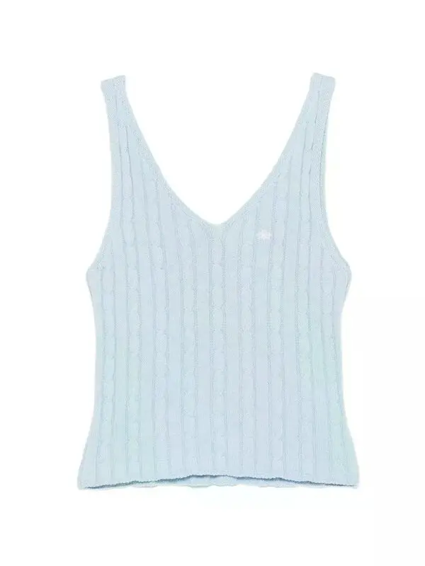 MVP WARDROBE V-neck Cable Knit Top