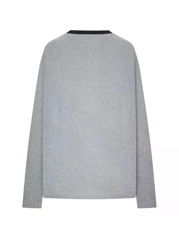 Miu Miu Long-sleeve Sweatshirt With Embroidered Logo