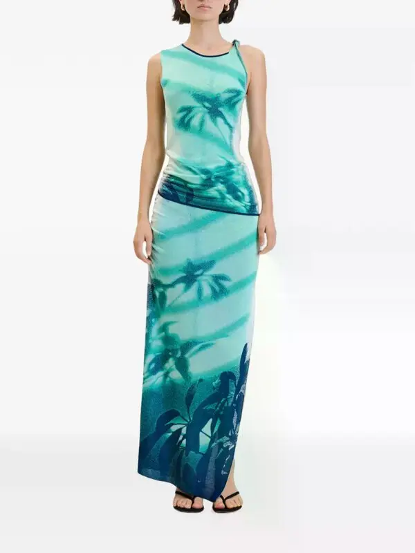 Ph5 Lina Ruched Midi Skirt - Green