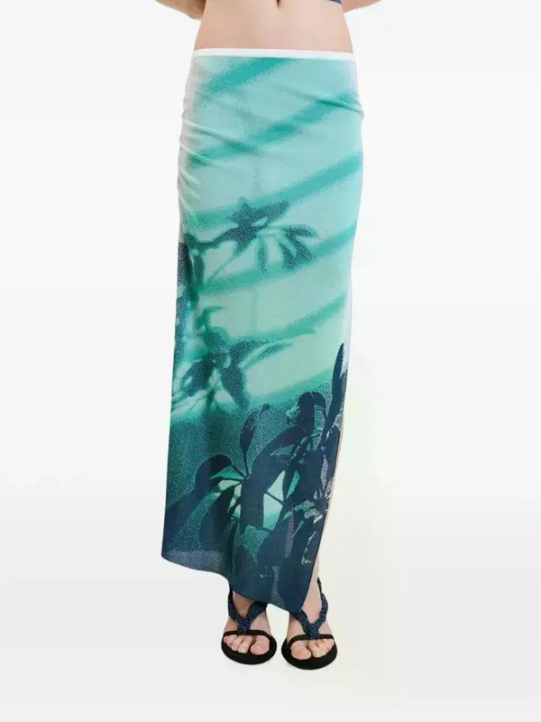 Ph5 Lina Ruched Midi Skirt - Green