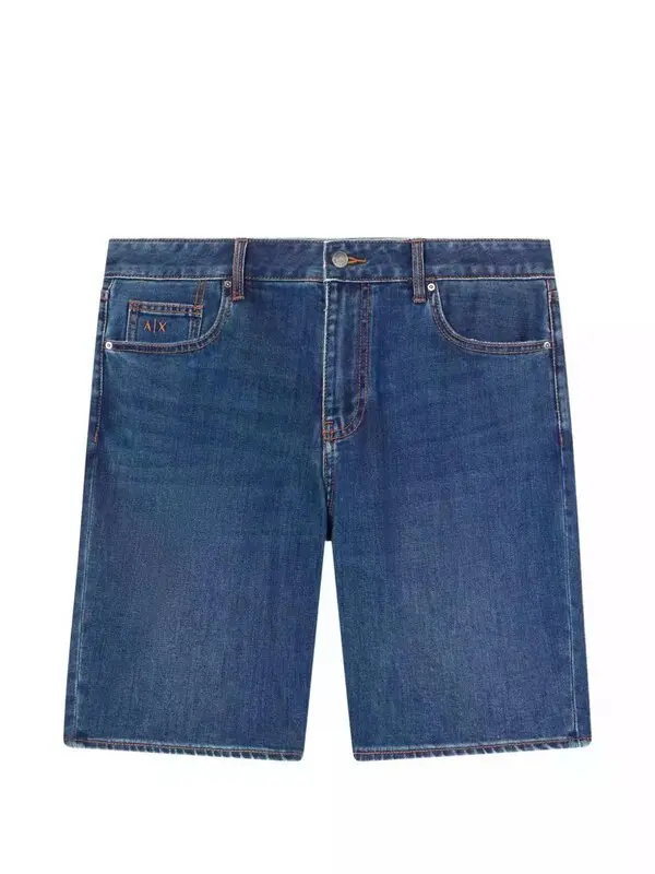 Armani Exchange Denim Shorts With Rear Logo Patch