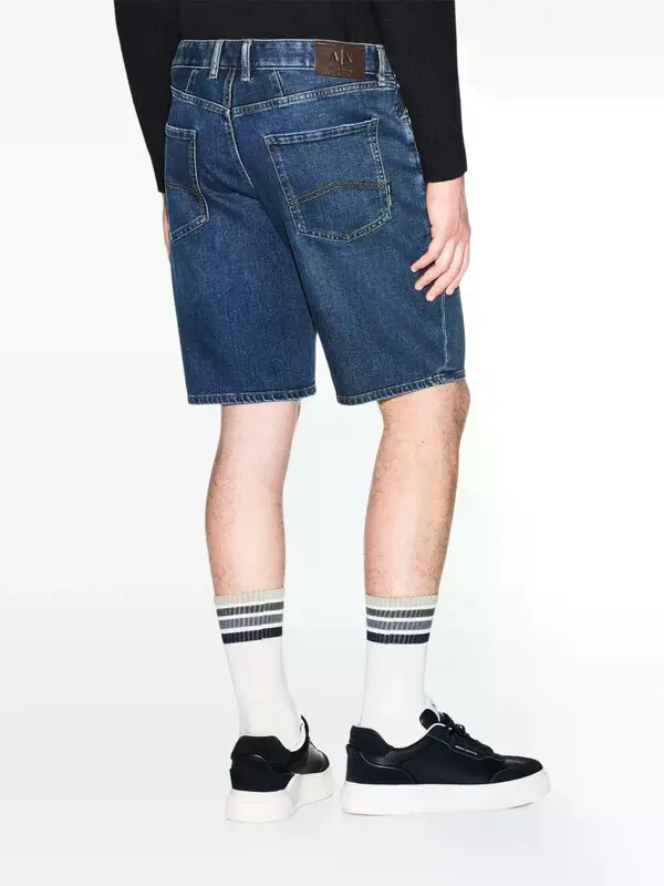 Armani Exchange Denim Shorts With Rear Logo Patch