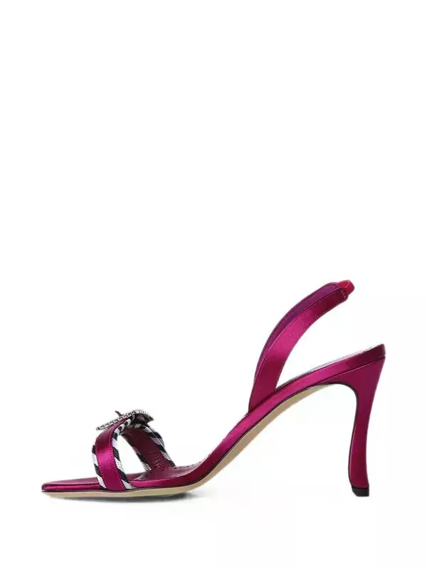 Manolo Blahnik Crystal-buckle Slingback Sandals