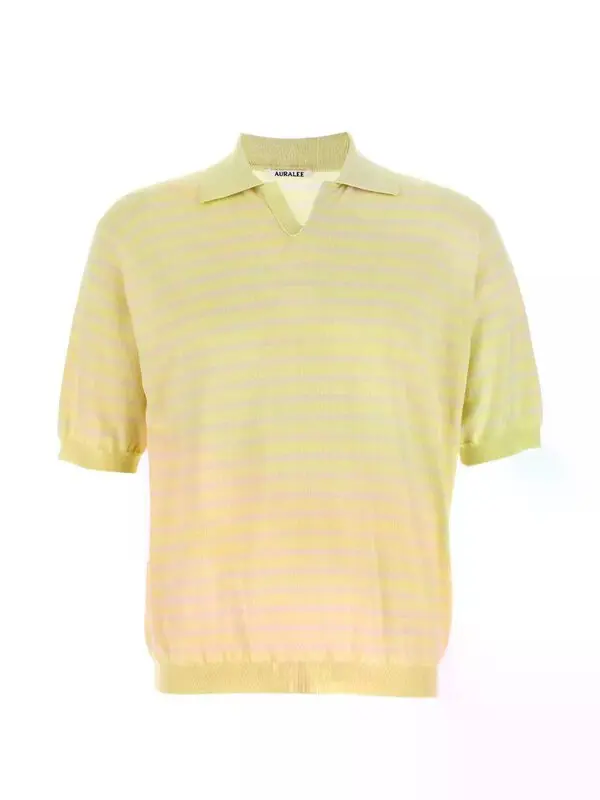 Auralee Striped Cotton T-shirt