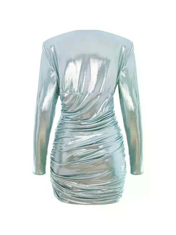 CUANNA Odina Metallic-effect Mini Dress - Blue