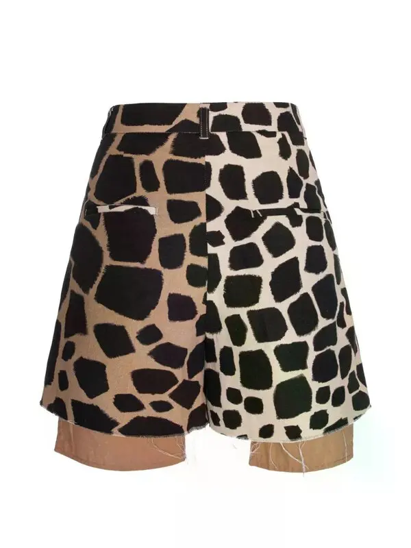CUANNA Giraffe Print Notch Lapel Suit Set