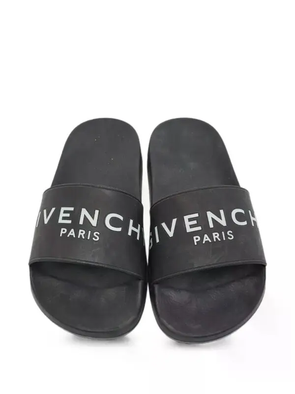 Givenchy Logo Print Open Toe Pool Slides