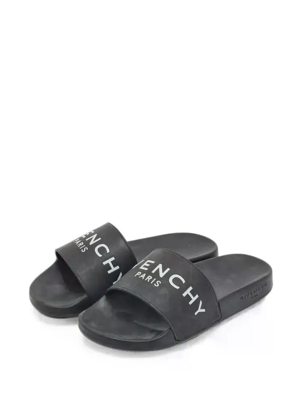 Givenchy Logo Print Open Toe Pool Slides