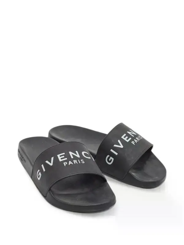 Givenchy Logo Print Open Toe Pool Slides