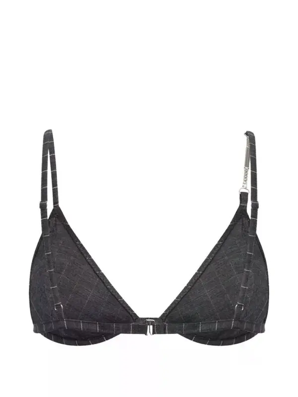 DONDUP Pinstripe Chain-link Top - Grey
