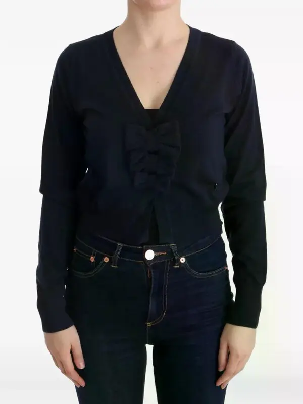 MARGHI LO' Marghi Lo Bow Detail V-neck Cardigan