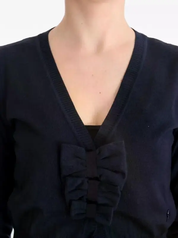 MARGHI LO' Marghi Lo Bow Detail V-neck Cardigan