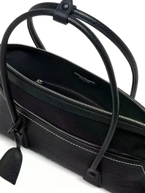 MAISON MARGIELA 5ac Leather Shoulder Bag - Black