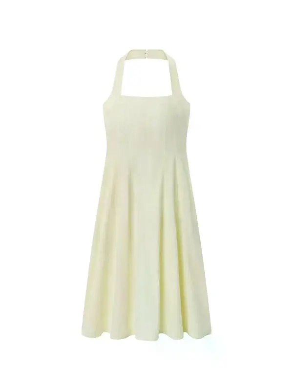 A.L.C. Elinor Halterneck Midi Dress - Neutrals