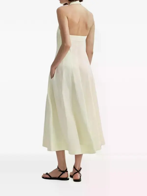 A.L.C. Elinor Halterneck Midi Dress - Neutrals