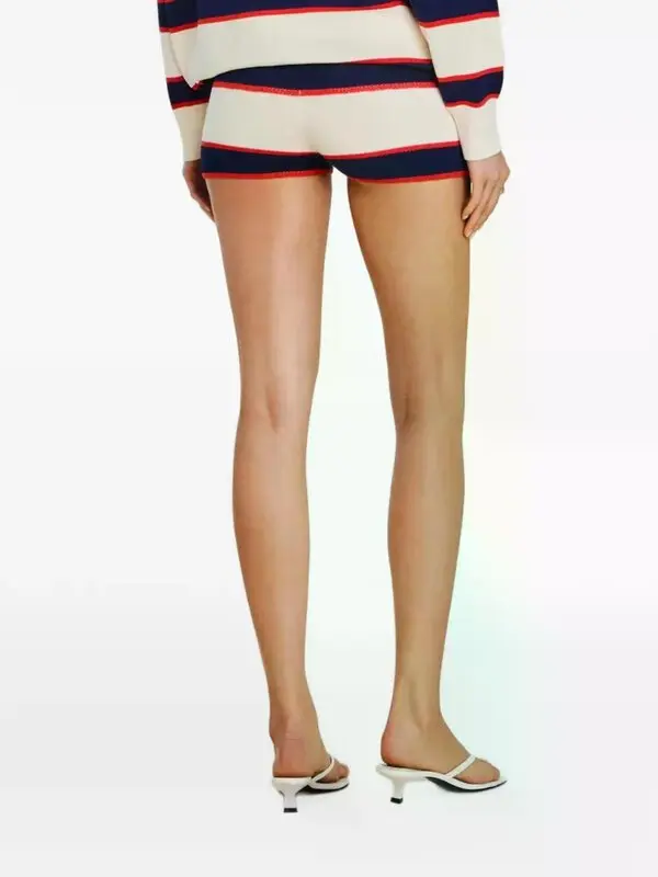 SEROYA Striped Knit Shorts - Neutrals