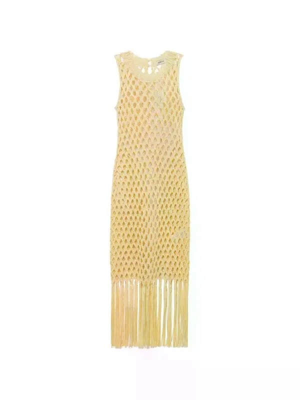 Simkhai Jensen Macramé Fringe Dress