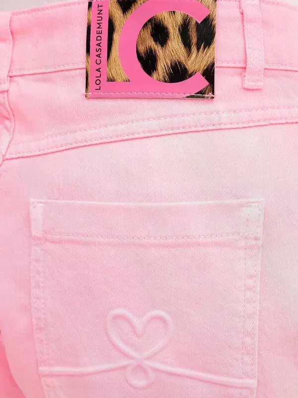 Lola Casademunt Cropped Jeans With Logo Patch