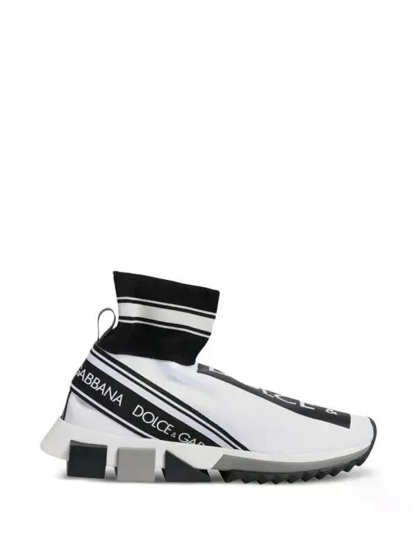 Dolce & Gabbana Sorrento Logo Print High Top Sneakers