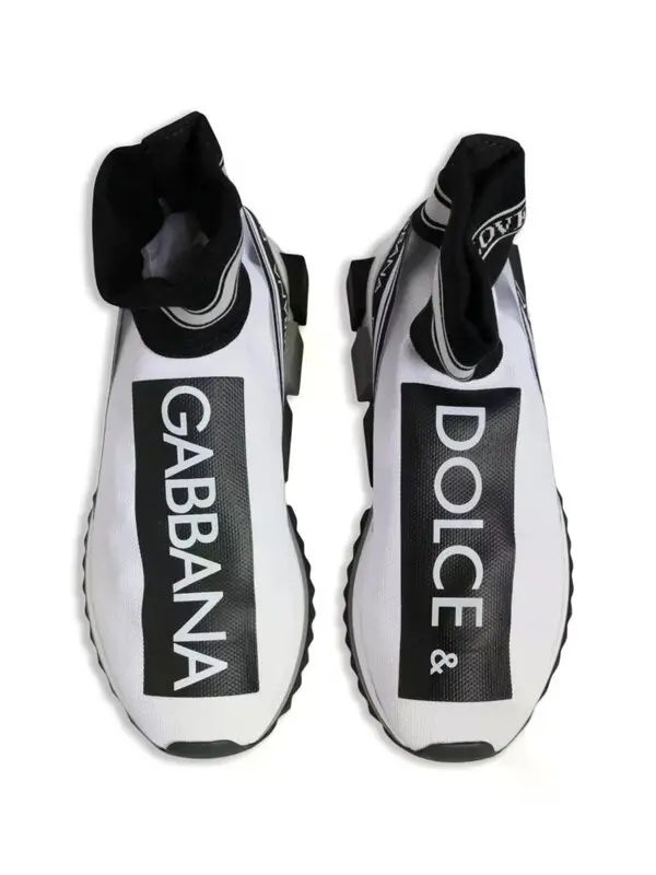 Dolce & Gabbana Sorrento Logo Print High Top Sneakers
