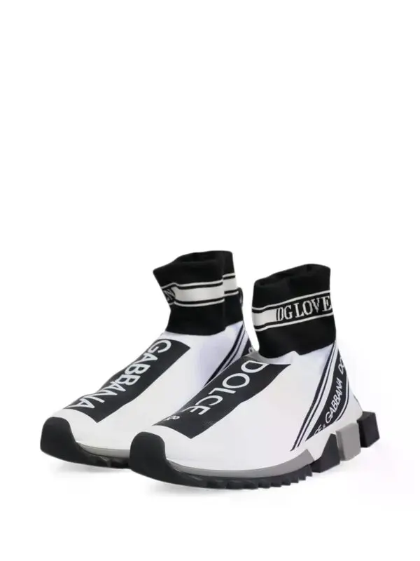 Dolce & Gabbana Sorrento Logo Print High Top Sneakers