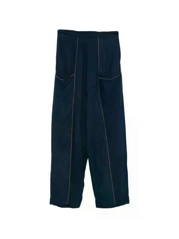 OSKLEN Drawstring Trousers With Zip Fastening And Pleated Details