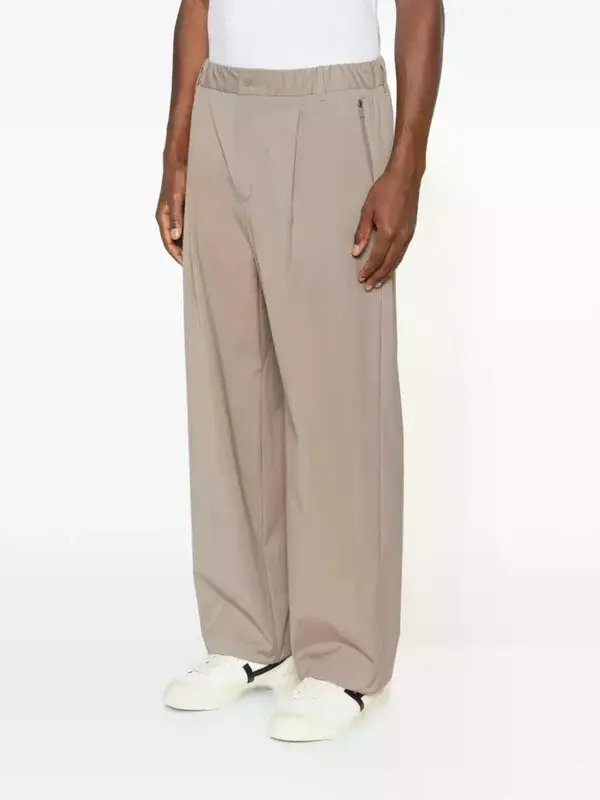 Herno Pleated Trousers With Elasticated Waist - Neutrals