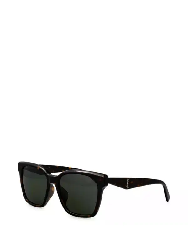Saint Laurent Tortoiseshell Effect Square Frame Sunglasses