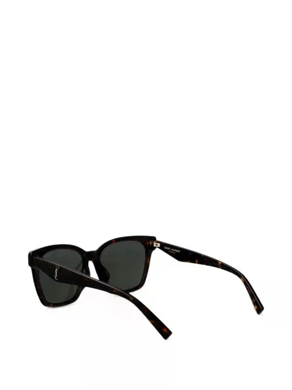 Saint Laurent Tortoiseshell Effect Square Frame Sunglasses