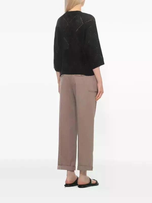 Peserico Sequin-embellished Open-knit Sweater