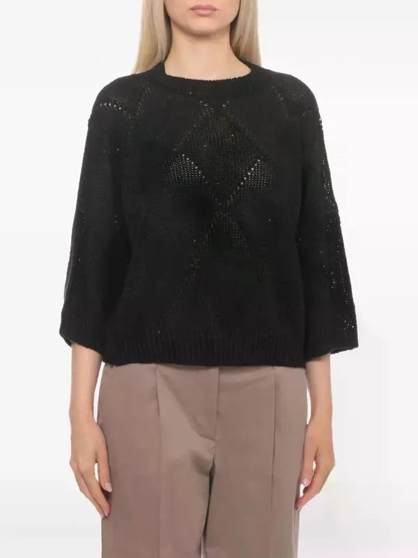 Peserico Sequin-embellished Open-knit Sweater