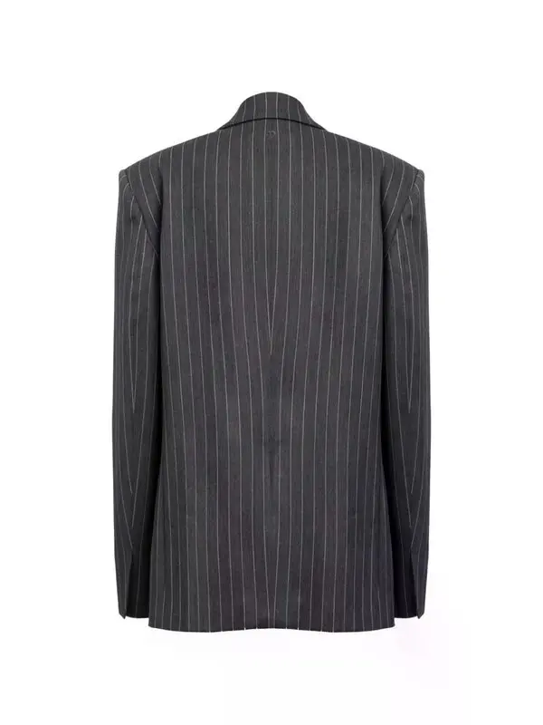 DONDUP Pinstripe Peak Lapel Jacket