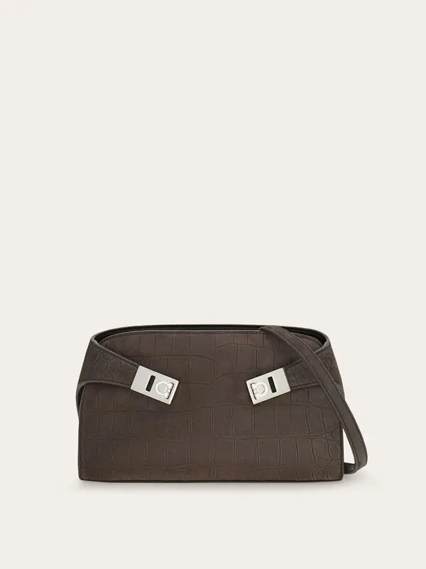 FERRAGAMO Hug Mini Crossbody Bag - Grey