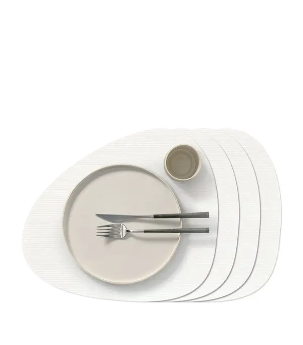 LIND DNA Large Curve Corduroy Placemat - White