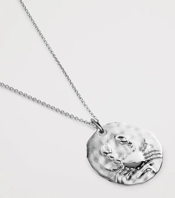 Monica Vinader Sterling Cancer Zodiac Necklace