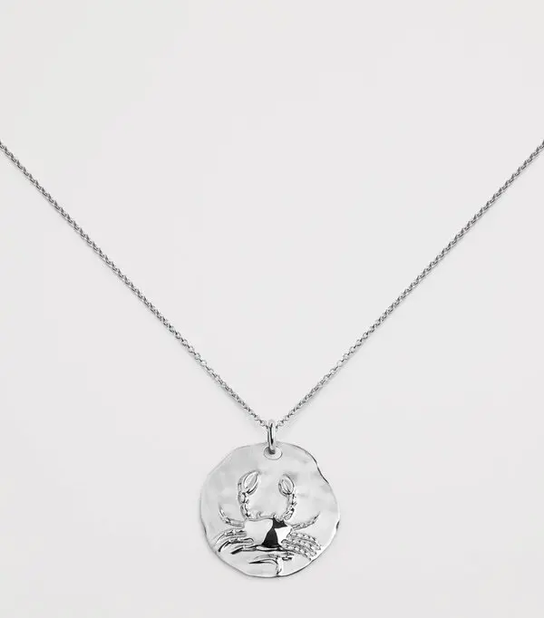 Monica Vinader Sterling Cancer Zodiac Necklace