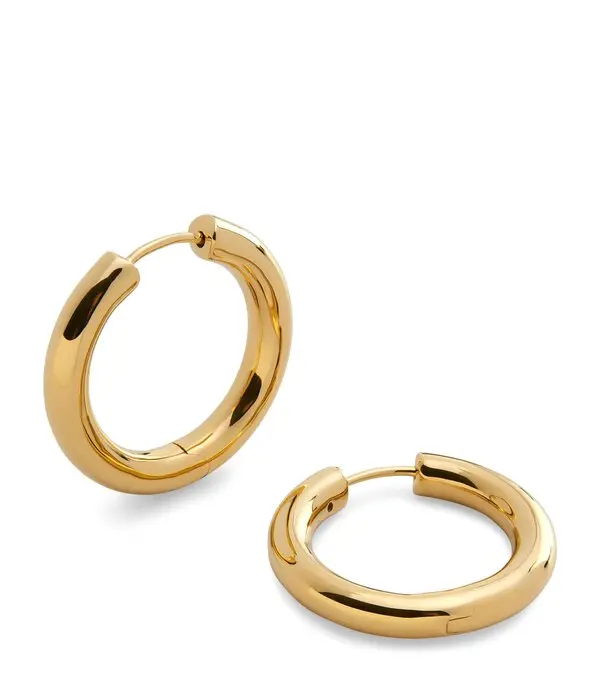 Monica Vinader Medium Vermeil Essential Hoop Earrings
