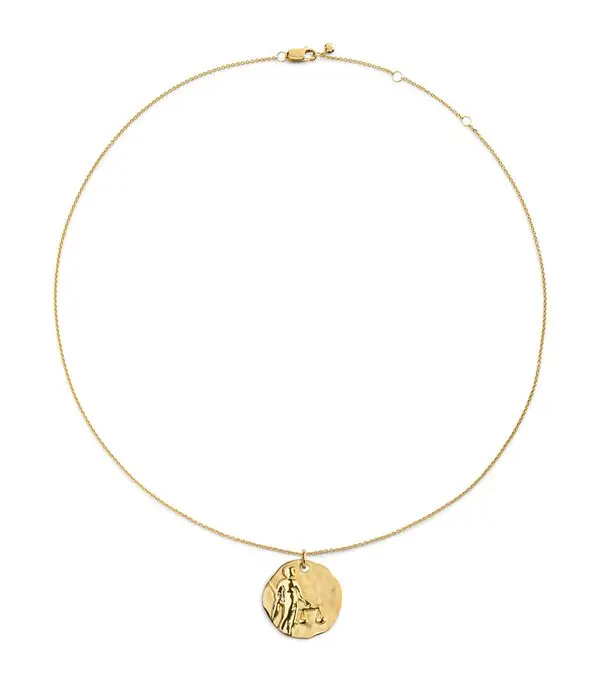 Monica Vinader Vermeil Zodiac Libra Necklace - Gold