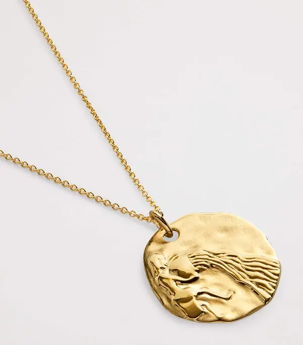 Monica Vinader Vermeil Zodiac Aquarius Necklace