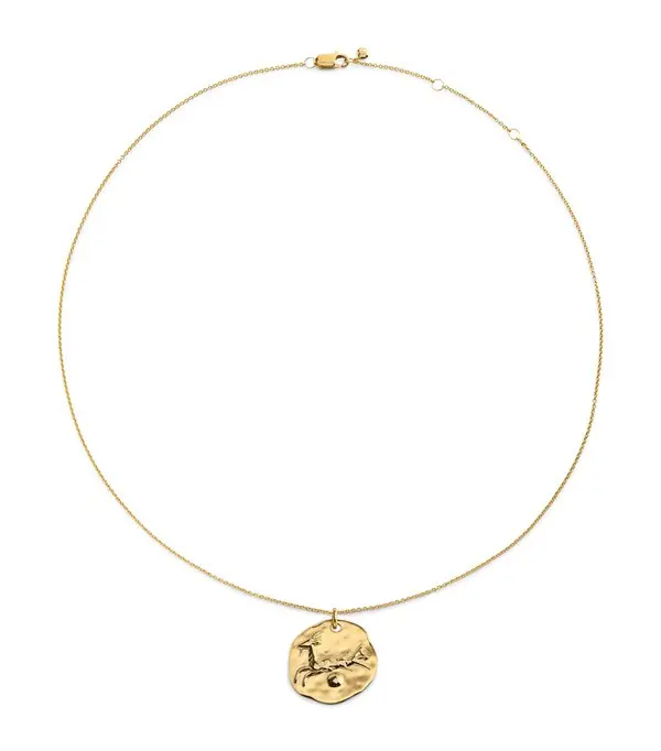 Monica Vinader Vermeil Zodiac Capricorn Necklace - Gold