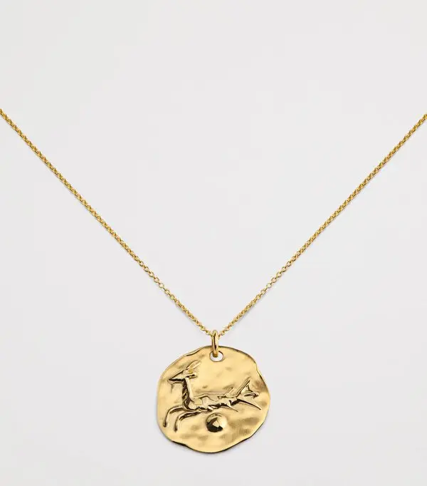 Monica Vinader Vermeil Zodiac Capricorn Pendant Necklace